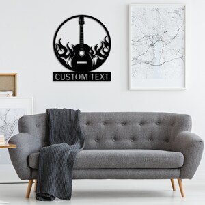 Custom Guitar Wall Art,guitar Metal Sign,guitar Player Gift,band Room ...