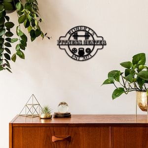 Custom Fitness Center Metal Sign,gym Wall Art,training Center Sign ...