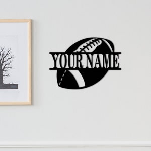 Football Sign,custom Football Metal Sign,football Name Sign, Metal ...