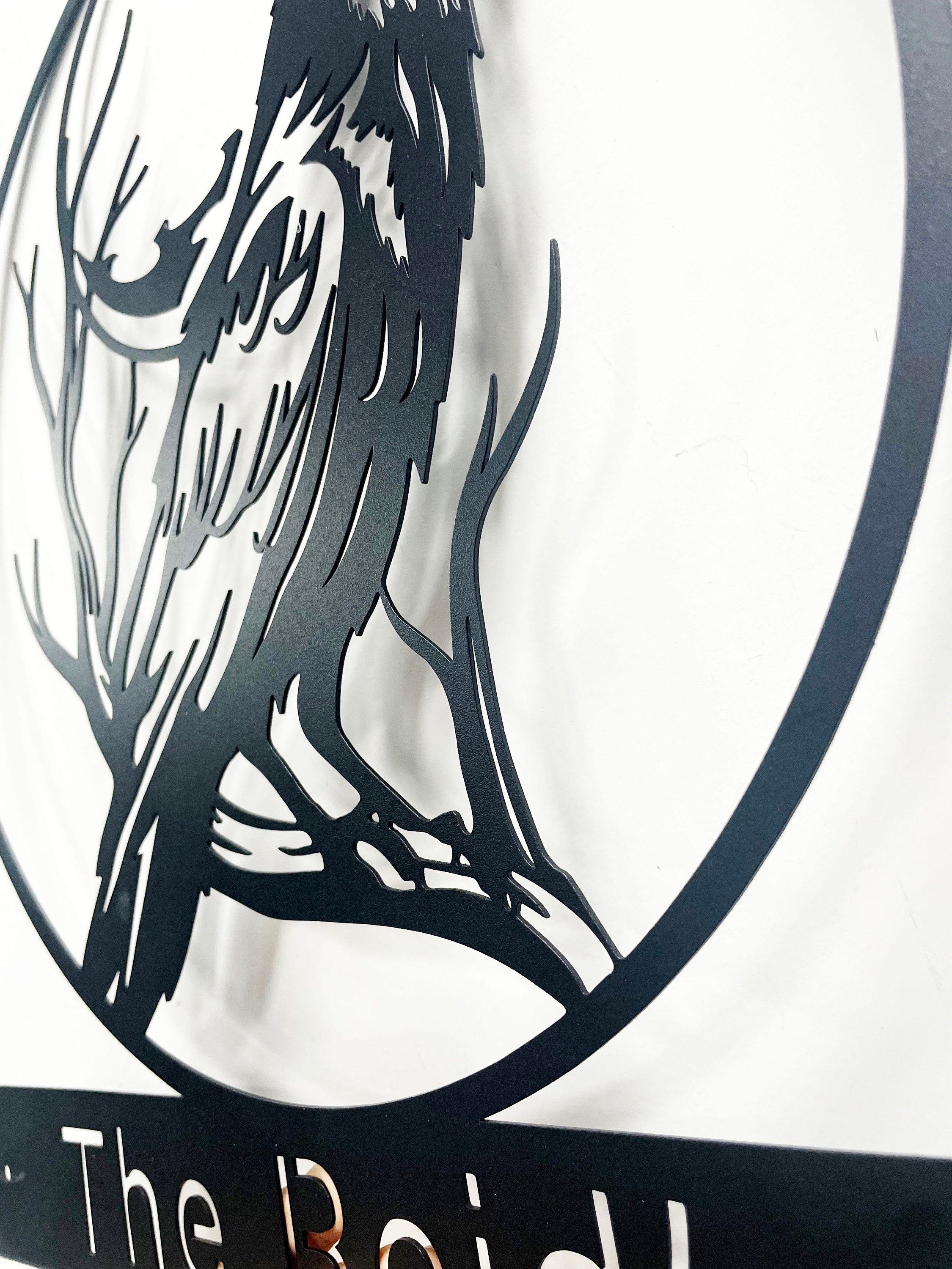 Raven Metal Wall Art,custom Raven Metal Sign,metal Crow Wall Art ...
