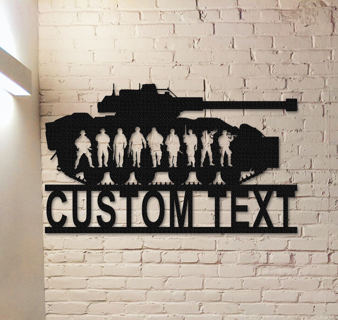 Custom Tank Soldier Memorial Sign,soldier Military Metal Sign,soldier ...