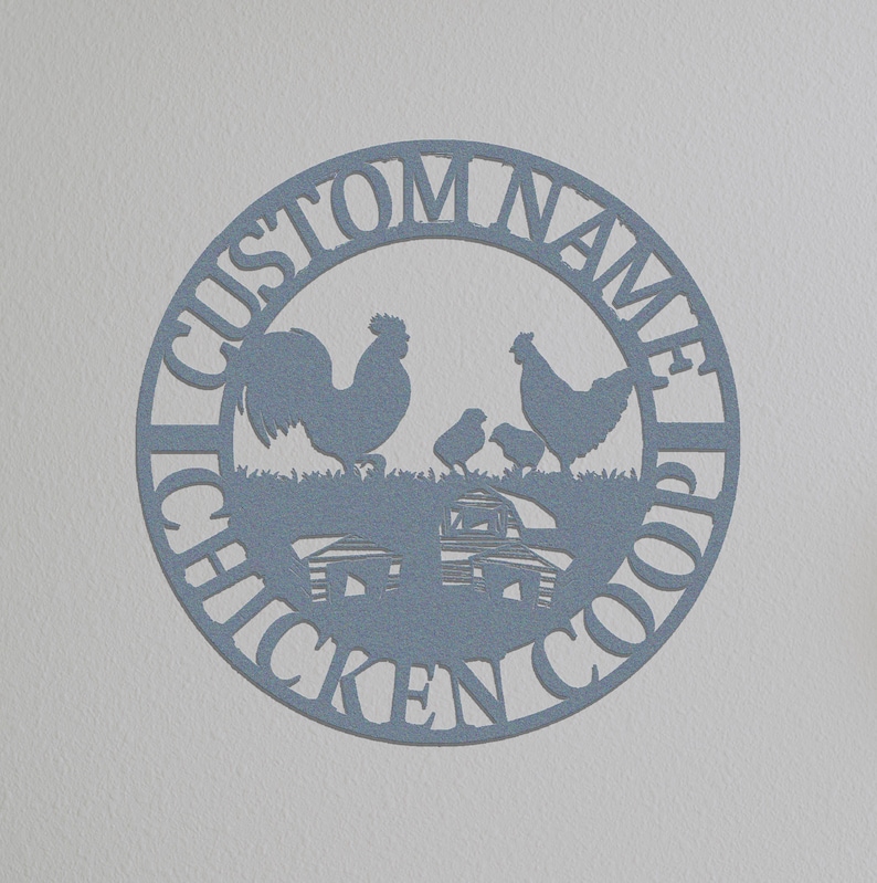 Custom Chicken Coop Sign, Personalized Farmhouse Decor, Laser Cut Steel ...