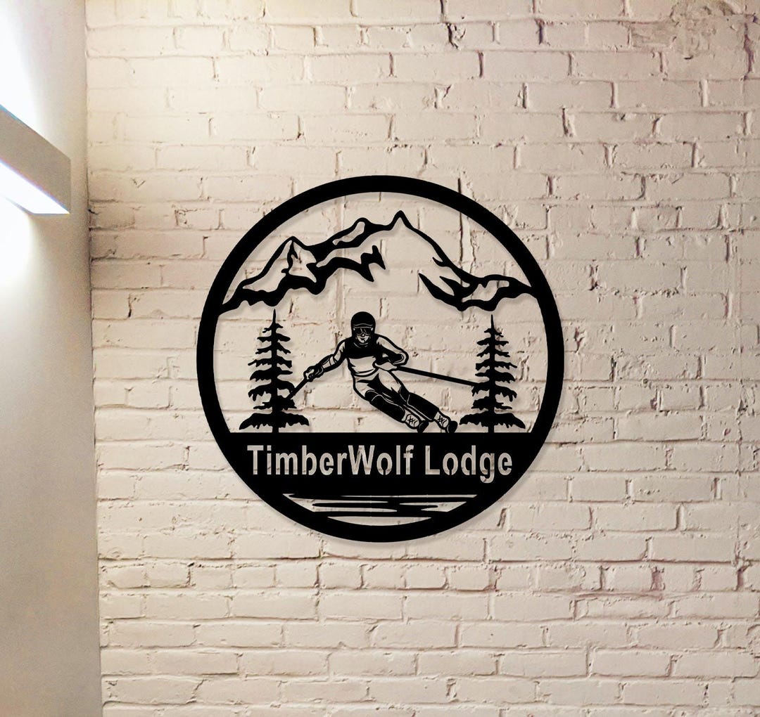 Custom Skiing Metal Sign Skiing Metal Art, Personalized Skiing Wall ...