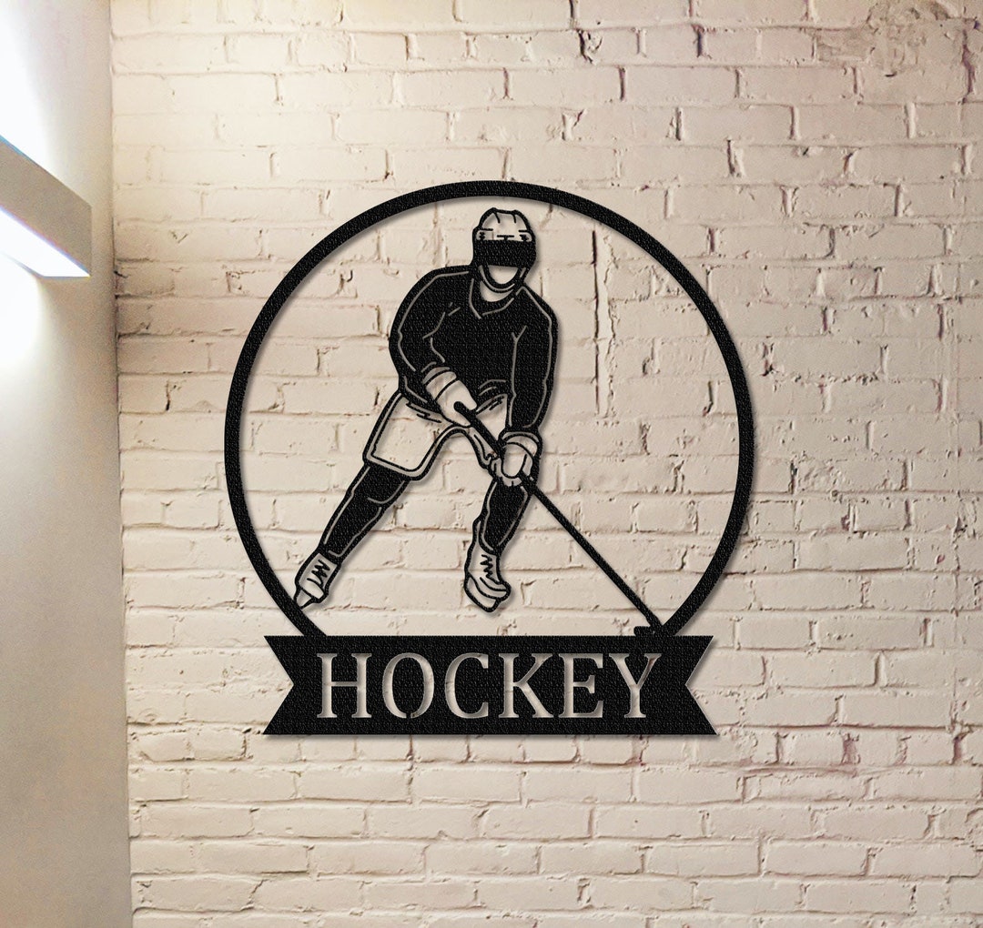 Personalized Hockey Metal Sign,hockey Wall Decor,hockey Stick Metal ...