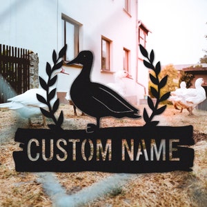 Custom Duck Sign,duck Coop Sign,duck Farm Sign,personalized Family Name ...