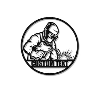 Custom Welding Metal Sign,construction Welder Sign,personalized Welder ...