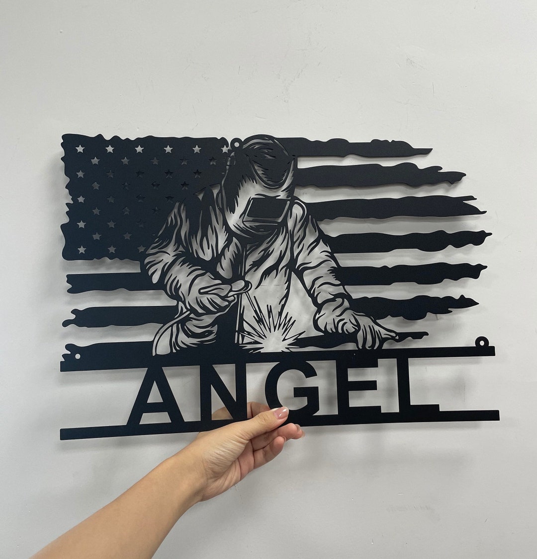 Custom Construction Welder Signwelding Metal Signus Flag - Etsy