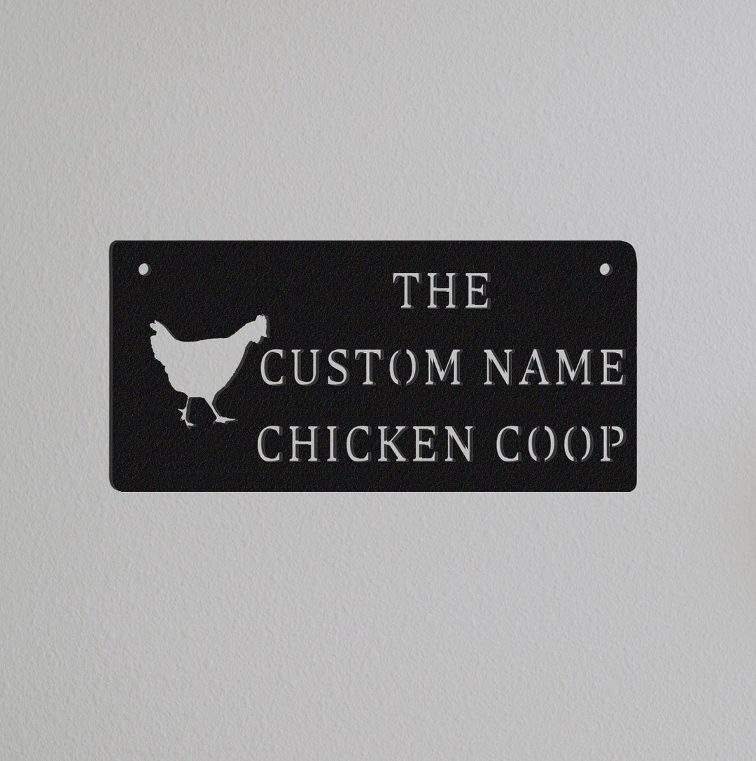 Custom Chicken Coop Sign Name,chicken Coop Decor,personalized Chicken ...