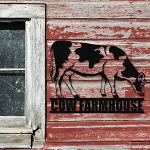 Custom Cow Sign Name,cow Wall Art,personalized Cow Metal Sign,cow ...