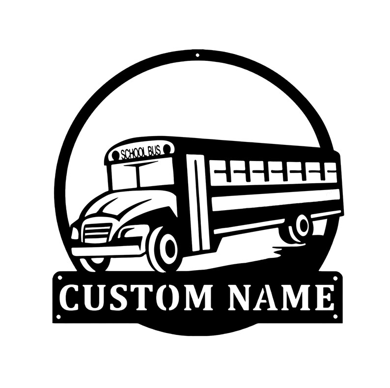 Custom School Bus Metal Signpersonalized School Bus Sign - Etsy