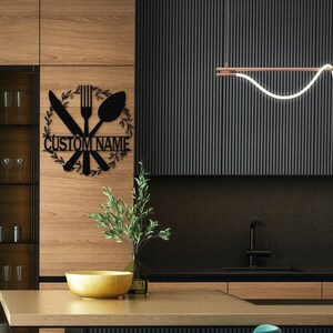 Custom Kitchen Metal Sign,personalized Kitchen Wall Art,kitchen Decor ...