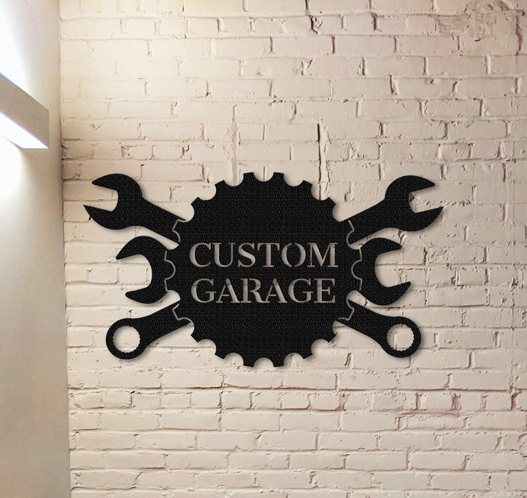 Custom Garage Decor,work Shop Name Sign,personalized Garage Wall Decor ...