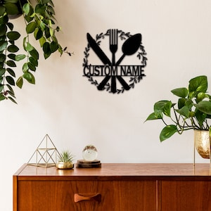 Custom Kitchen Metal Sign,personalized Kitchen Wall Art,kitchen Decor ...