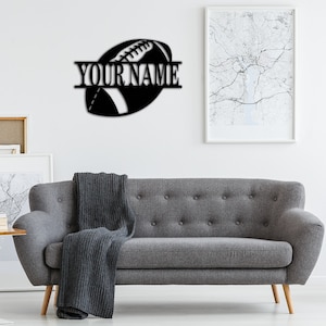 Football Sign,custom Football Metal Sign,football Name Sign, Metal ...