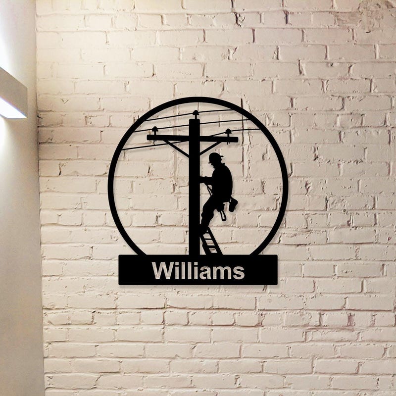 Lineman Wall Art - Etsy