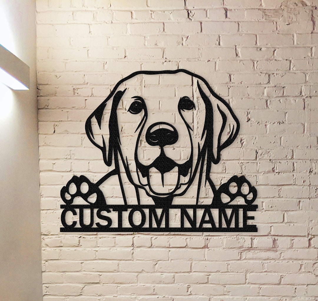 Custom Labrador Retriever Metal Sign,personalized Dog Name Sign,dog ...