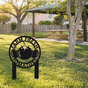Tomato Garden Sign With Stake,personalized Garden Metal Sign,custom ...