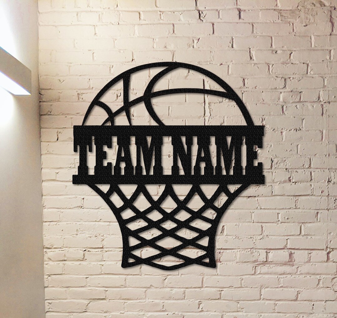 Basketball Wall Art,personalized Basketball Sign,basketball Team Name ...