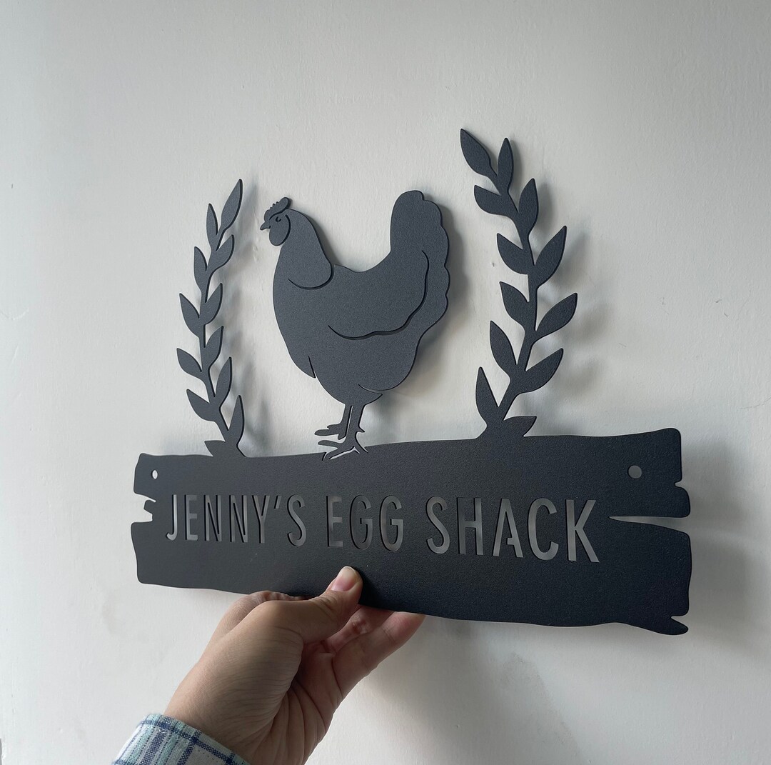 Personalized Chicken Coop Sign Namechicken Coop Wall - Etsy