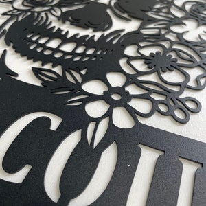 Personalized Sugar Skull Metal Sign,custom Skull Wall Art for Room ...