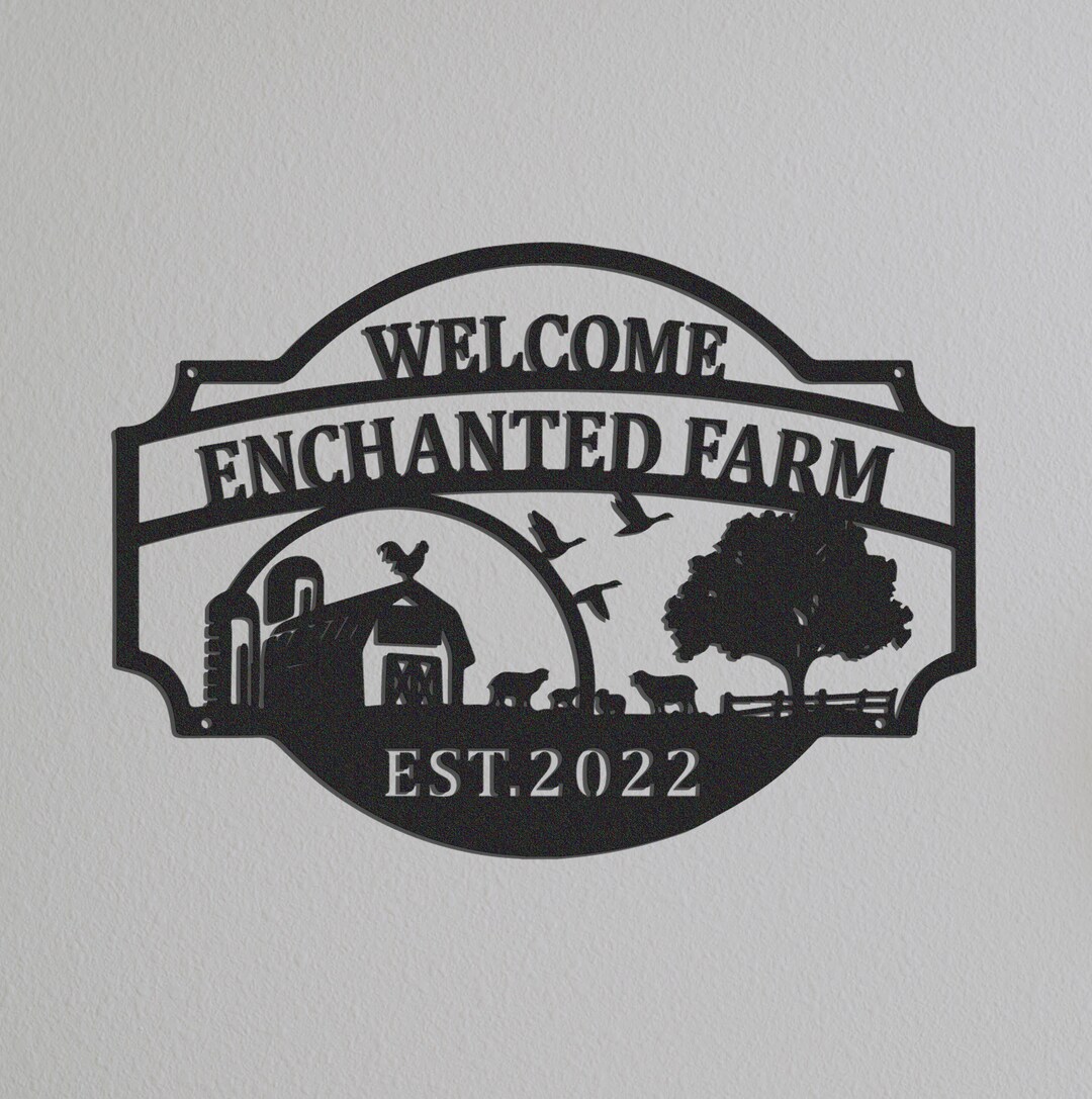 Custom Barn Metal Sign,barn House Metal Art,personalized Barn Sign Name ...