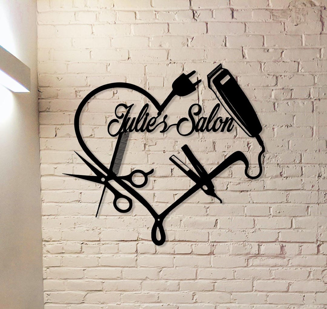 Personalized Hair Salon Metal Sign,hairstylist Gift,custom Salon Wall ...