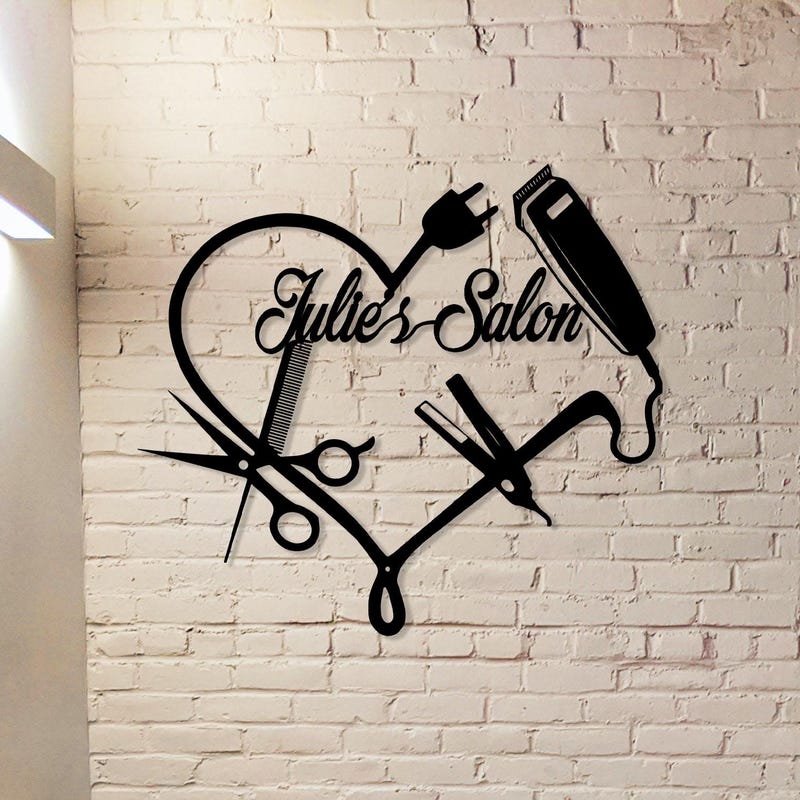 Door Hanger Salon Logo - Etsy