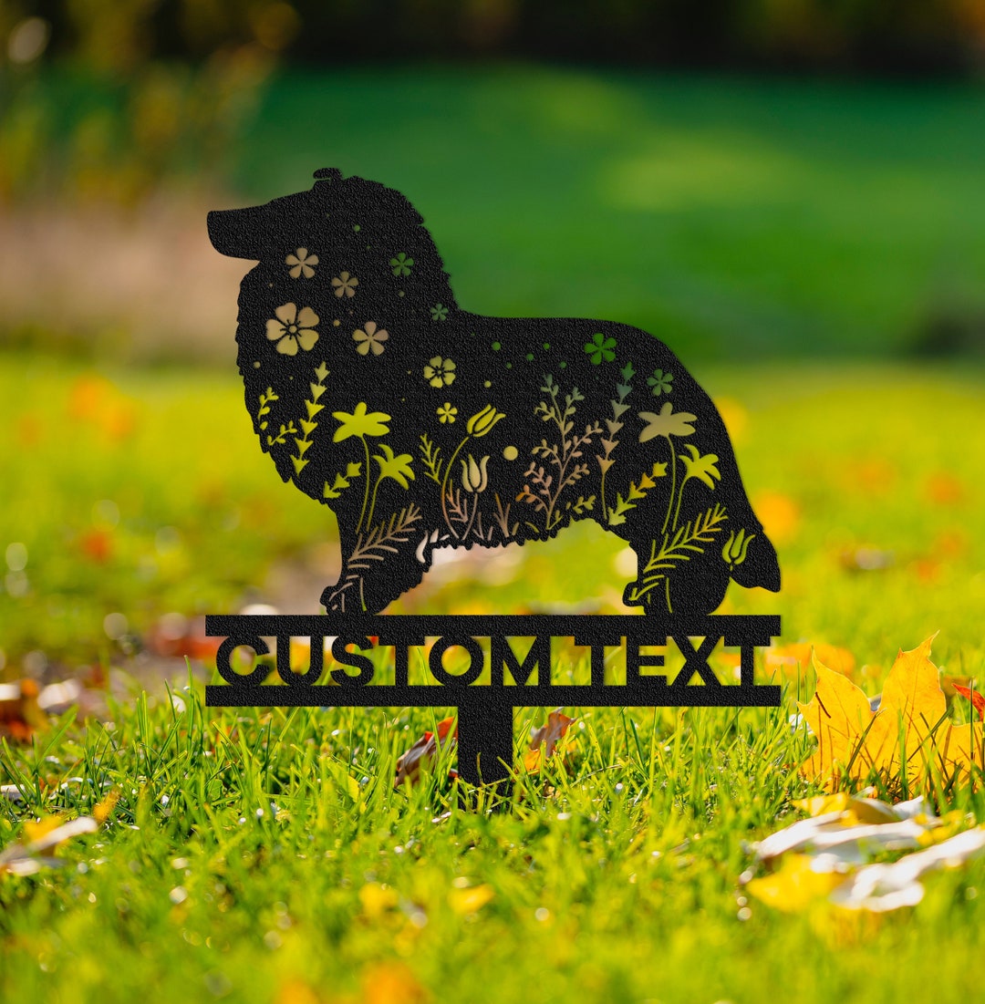 Custom Shetland Sheepdog Memorial Stake Sign,pet Grave Markers Sign ...