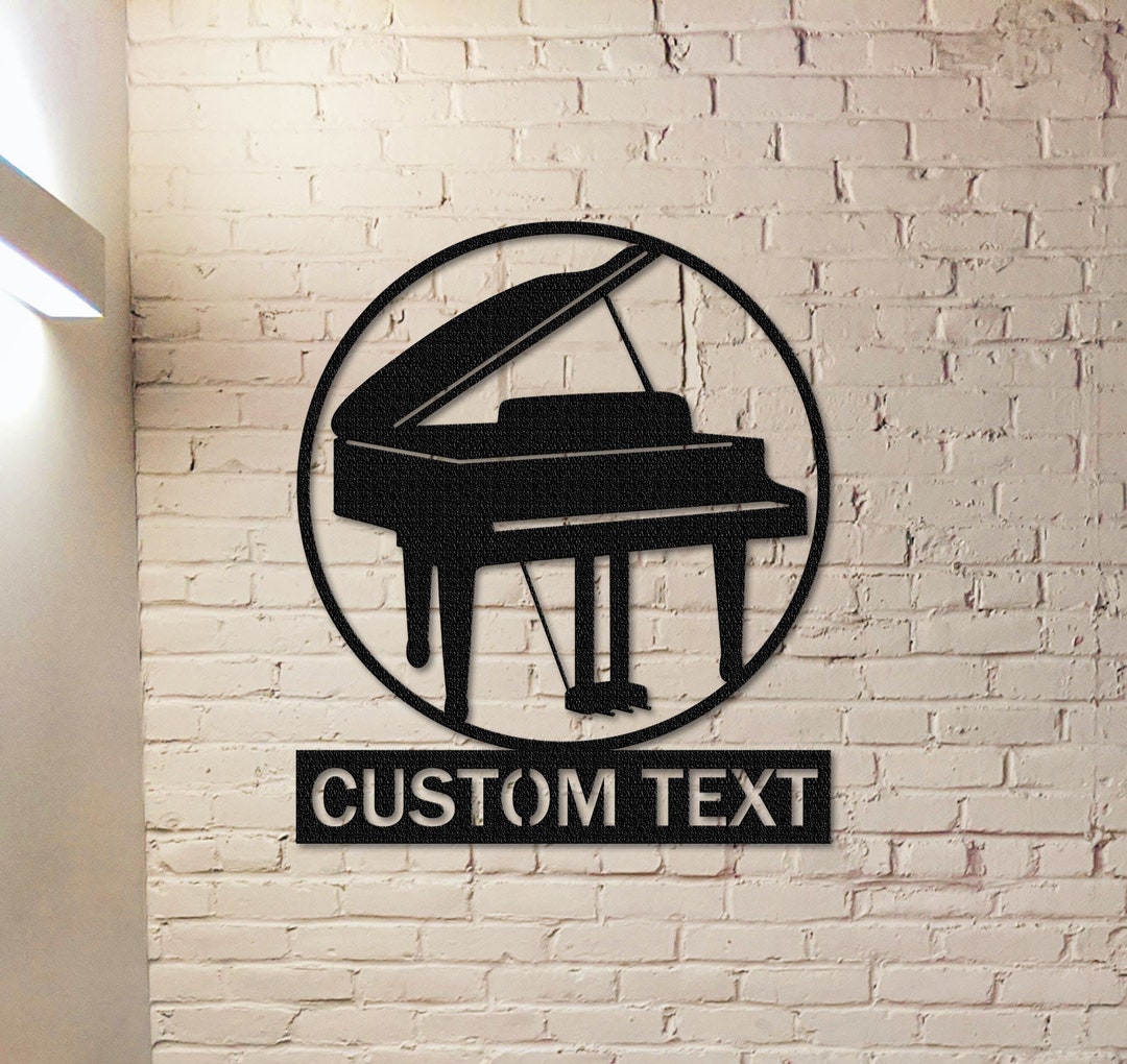 Piano Metal Monogram,custom Piano Metal Sign,personalized Piano Wall ...