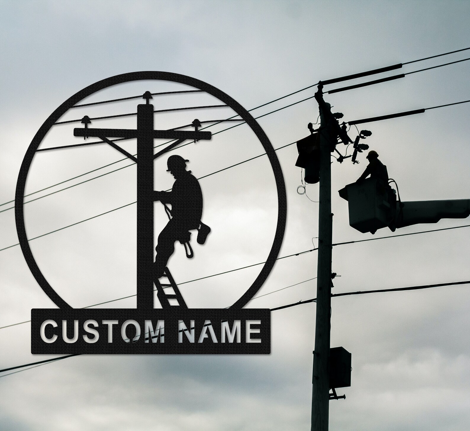 Custom Lineman Metal Sign,electrician Gift,personalized Lineman Wall ...