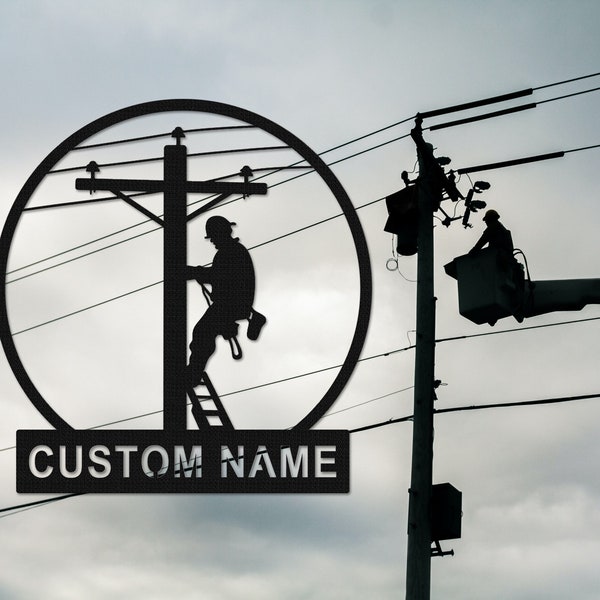 Lineman Wall Art - Etsy