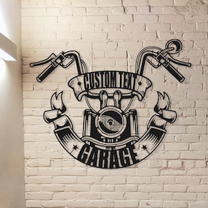 Custom Motorcycle Metal Sign,personalized Metal Art,metal Garage Sign ...