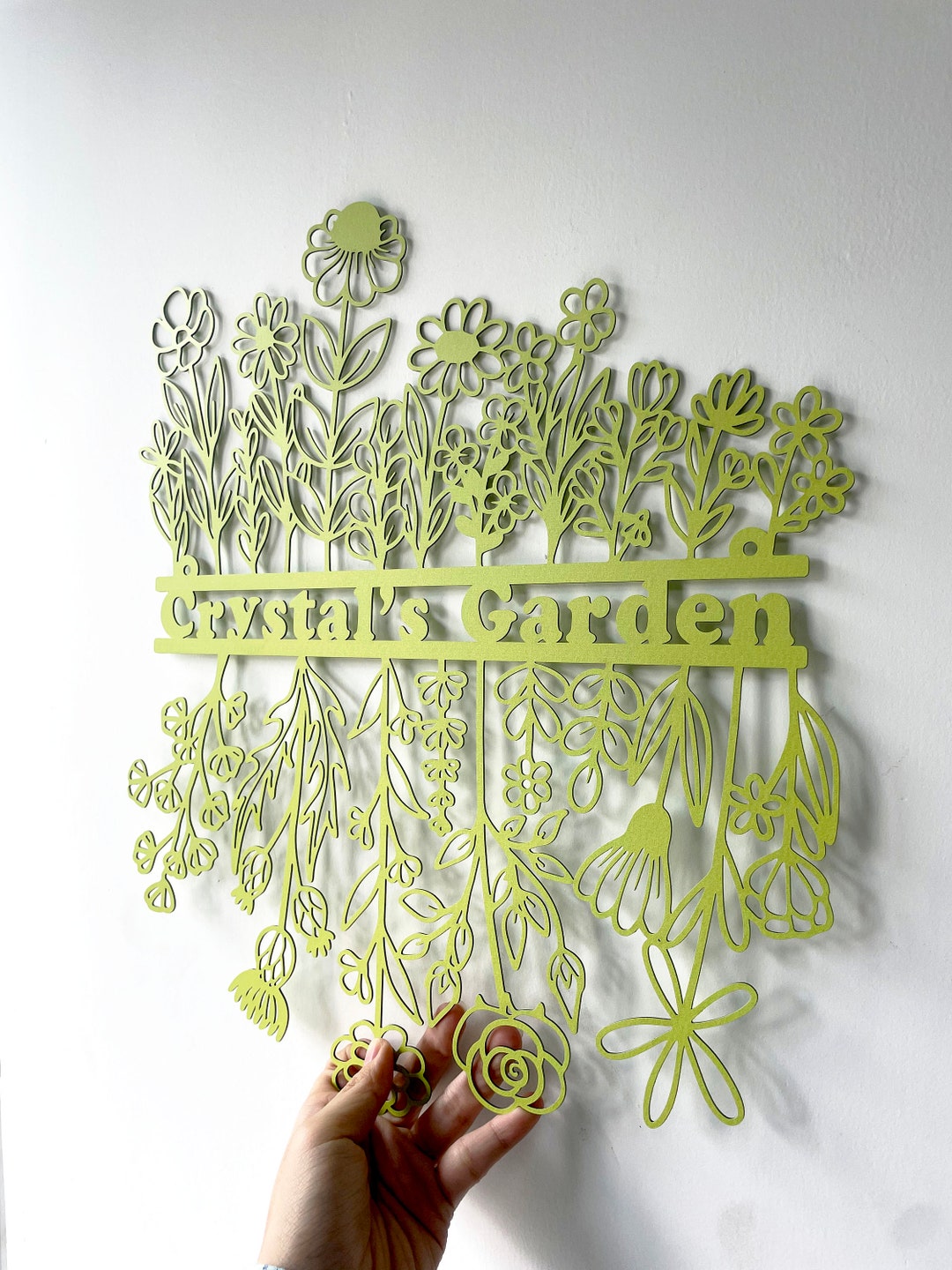 Customized Garden Sign,flower Sign,garden Wall Art,personalized Garden ...