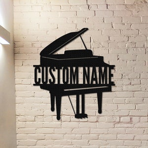 Custom Piano Metal Sign,personalized Piano Wall Art,metal Sign,piano ...