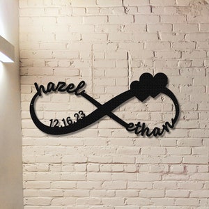 Metal Wedding Date Sign,custom Infinity Sign,personalized Wedding Gift ...