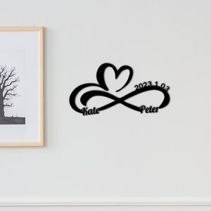 Custom Infinity Sign,personalized Wedding Gift for Couple,metal Wedding ...