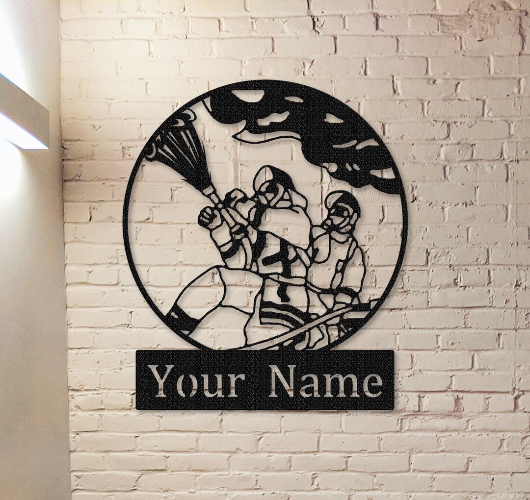 Firefighter Metal Sign,custom Fireman Wall Art,fireman Wall Decor ...