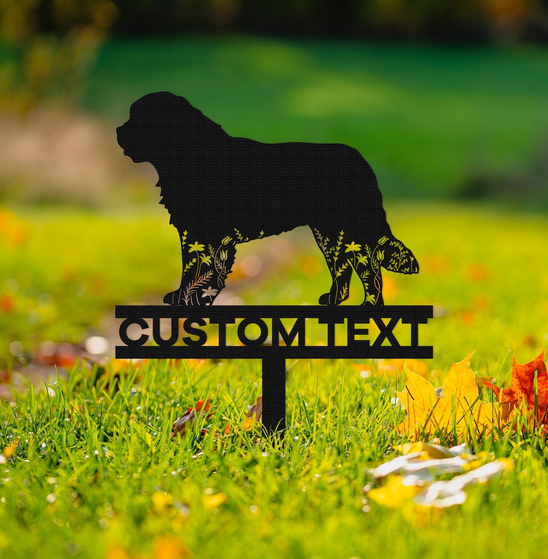 Custom Newfoundlands Dog Memorial Stake Sign,pet Grave Markers Sign ...