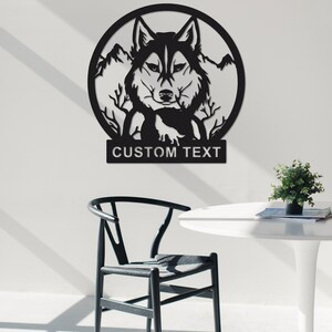 Howling Wolf Sign,custom Wolf Wall Decor,wolf Wall Decor,wolf Name Sign ...