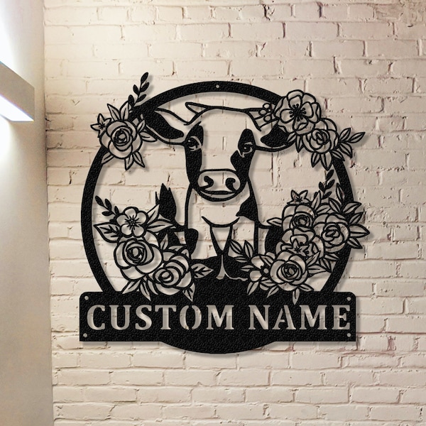 Custom Cow Wall Art - Etsy