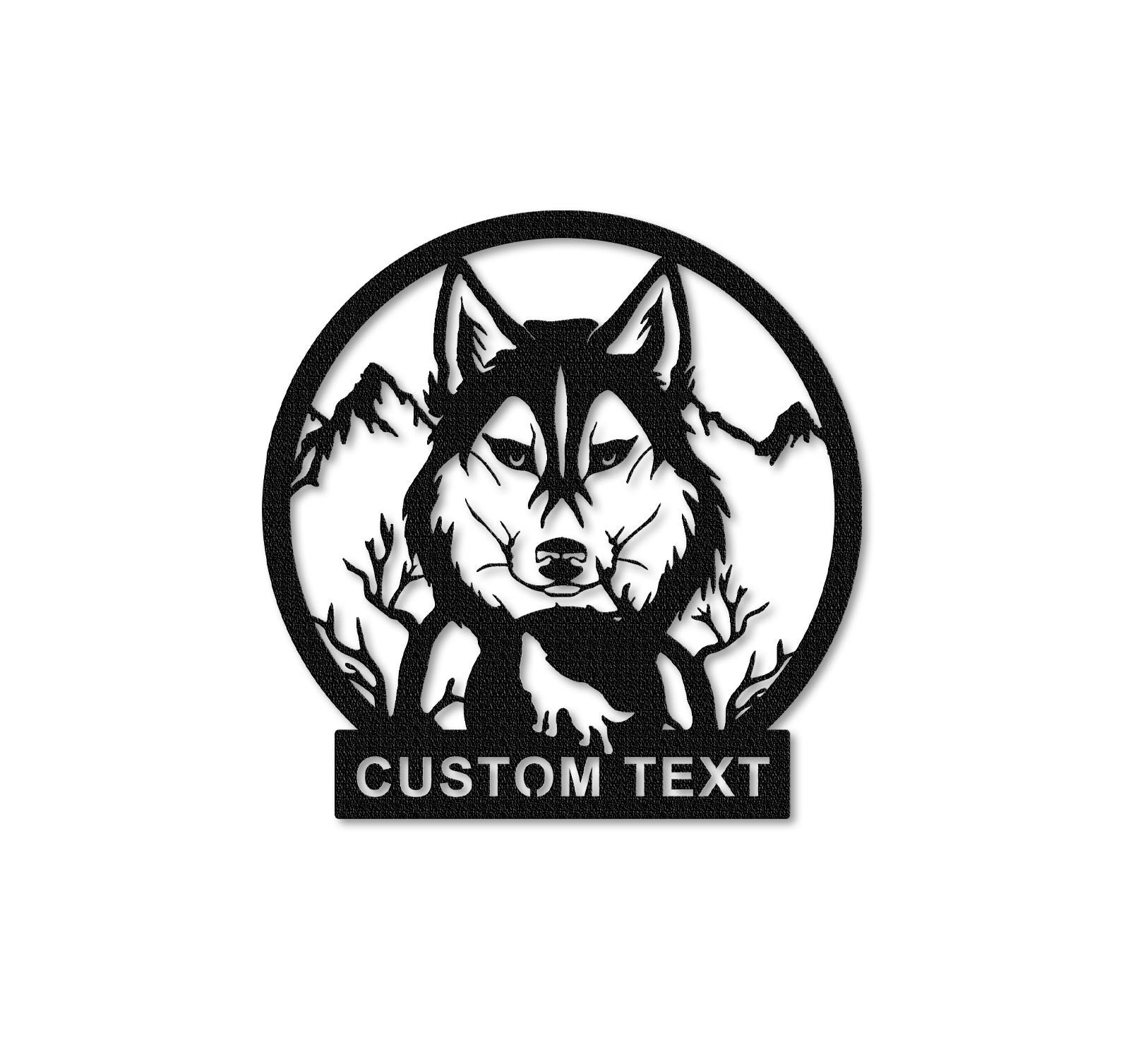 Howling Wolf Signcustom Wolf Wall Decorwolf Wall Decorwolf - Etsy