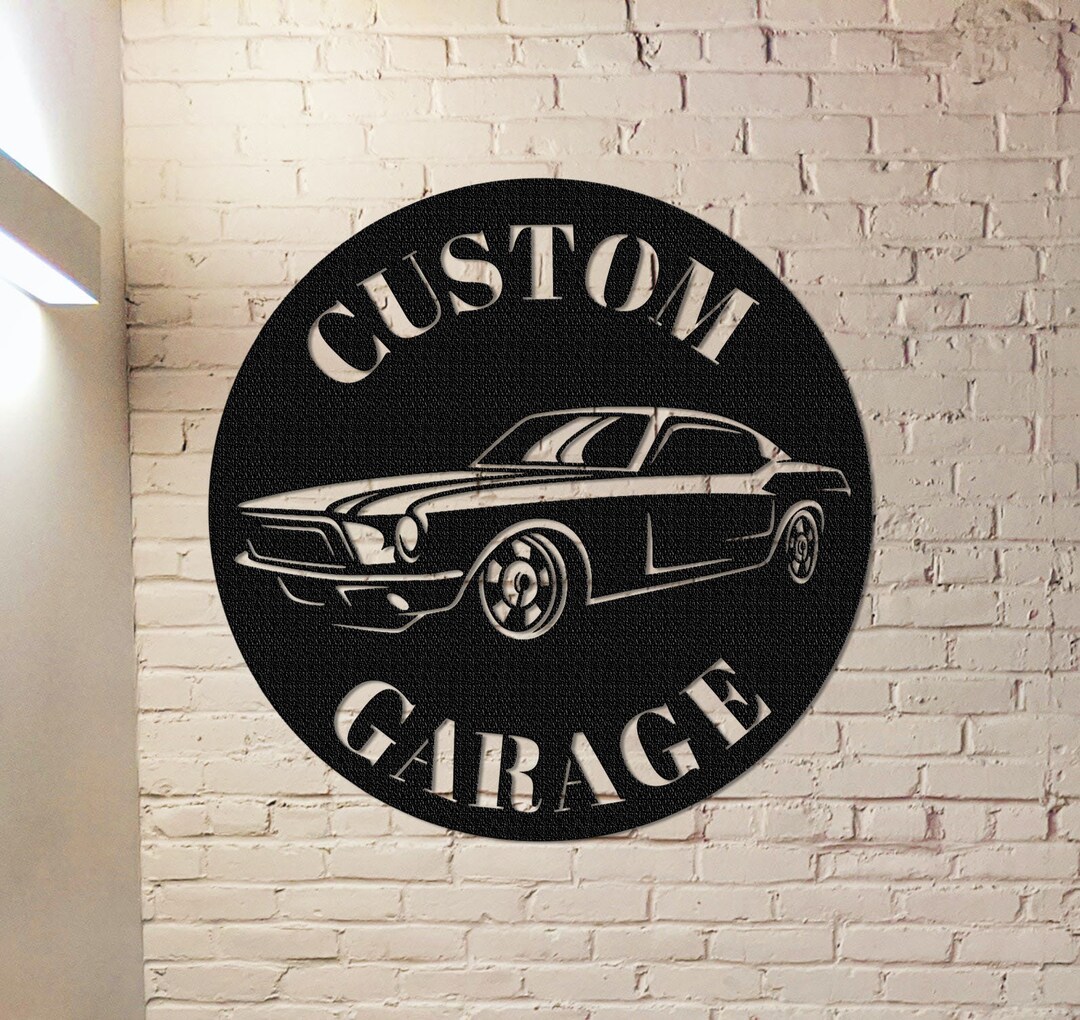 Garage Wall Decor,custom Car Name Sign,personalized Garage Wall Art ...