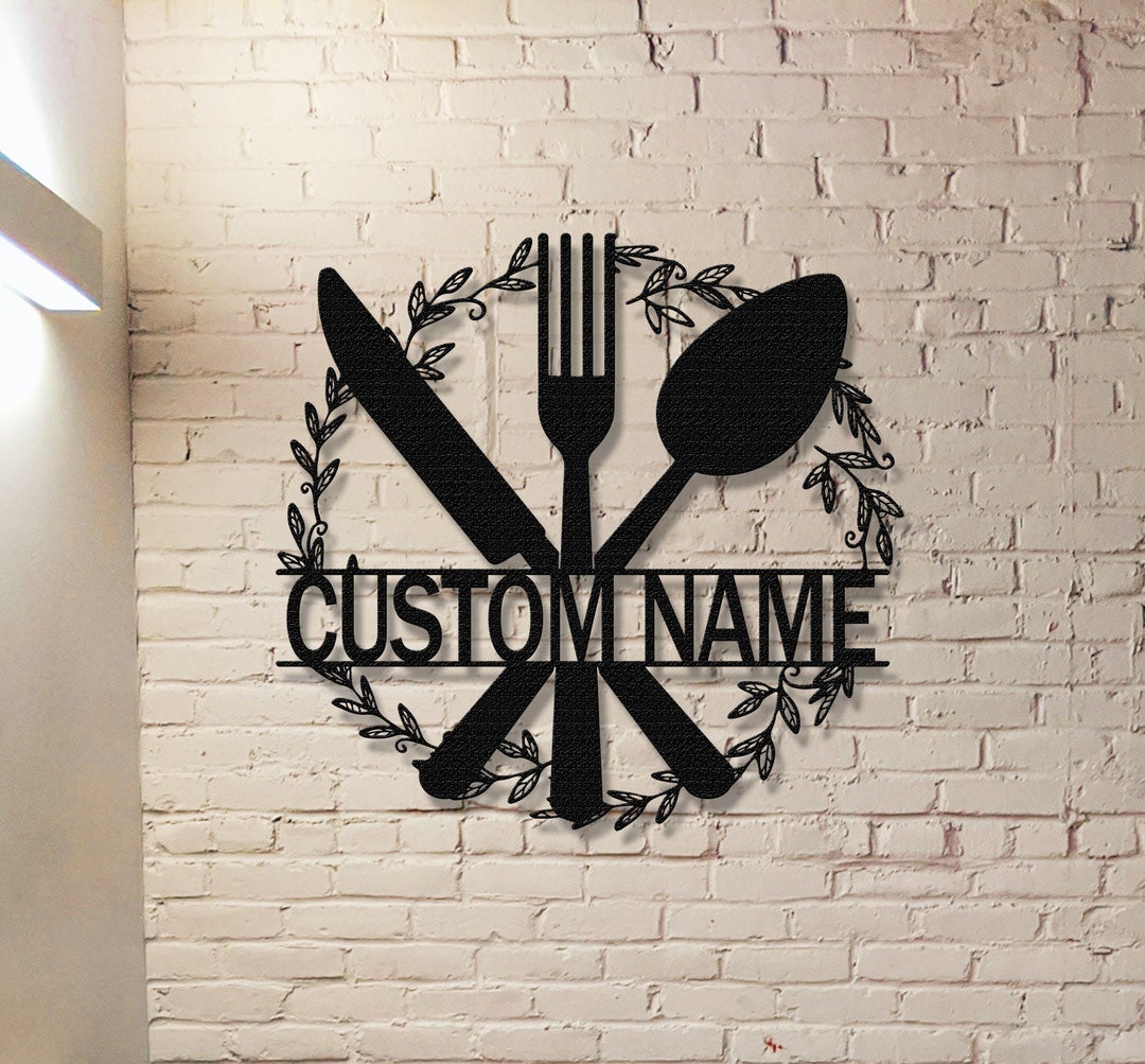 Custom Kitchen Metal Sign,personalized Kitchen Wall Art,kitchen Decor ...
