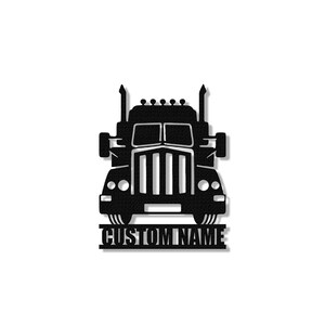 Custom Truck Sign Name,metal Truck Sign,personalized Garage Decor,truck ...