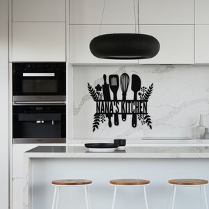 Kitchen Metal Sign,personalized Kitchen Wall Art,nana's Kitchen,custom ...