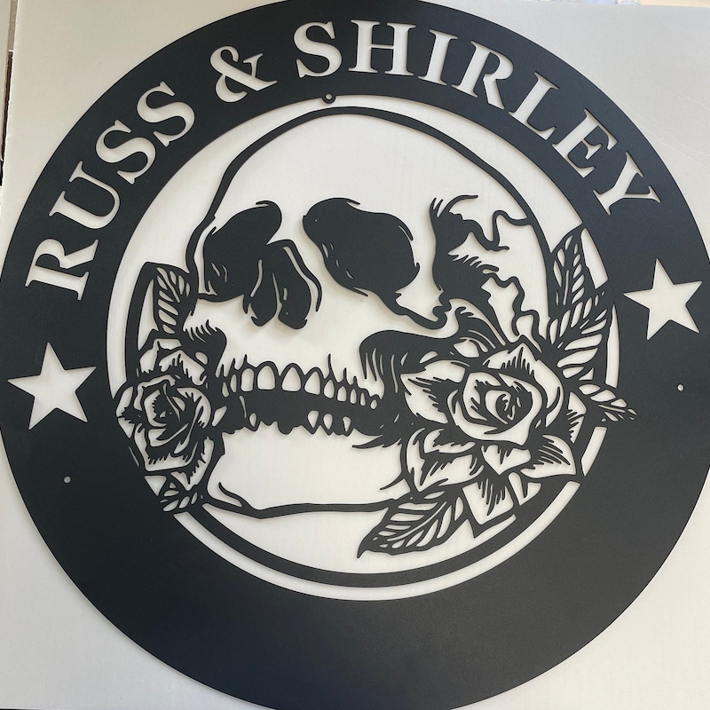 Custom Metal Signs Skull - Etsy