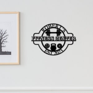 Custom Fitness Center Metal Sign,gym Wall Art,training Center Sign ...