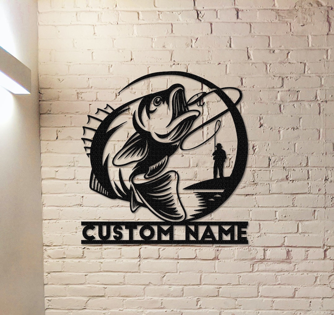 Custom Fishing Metal Sign,fish Name Sign,gift for Fisherman ...