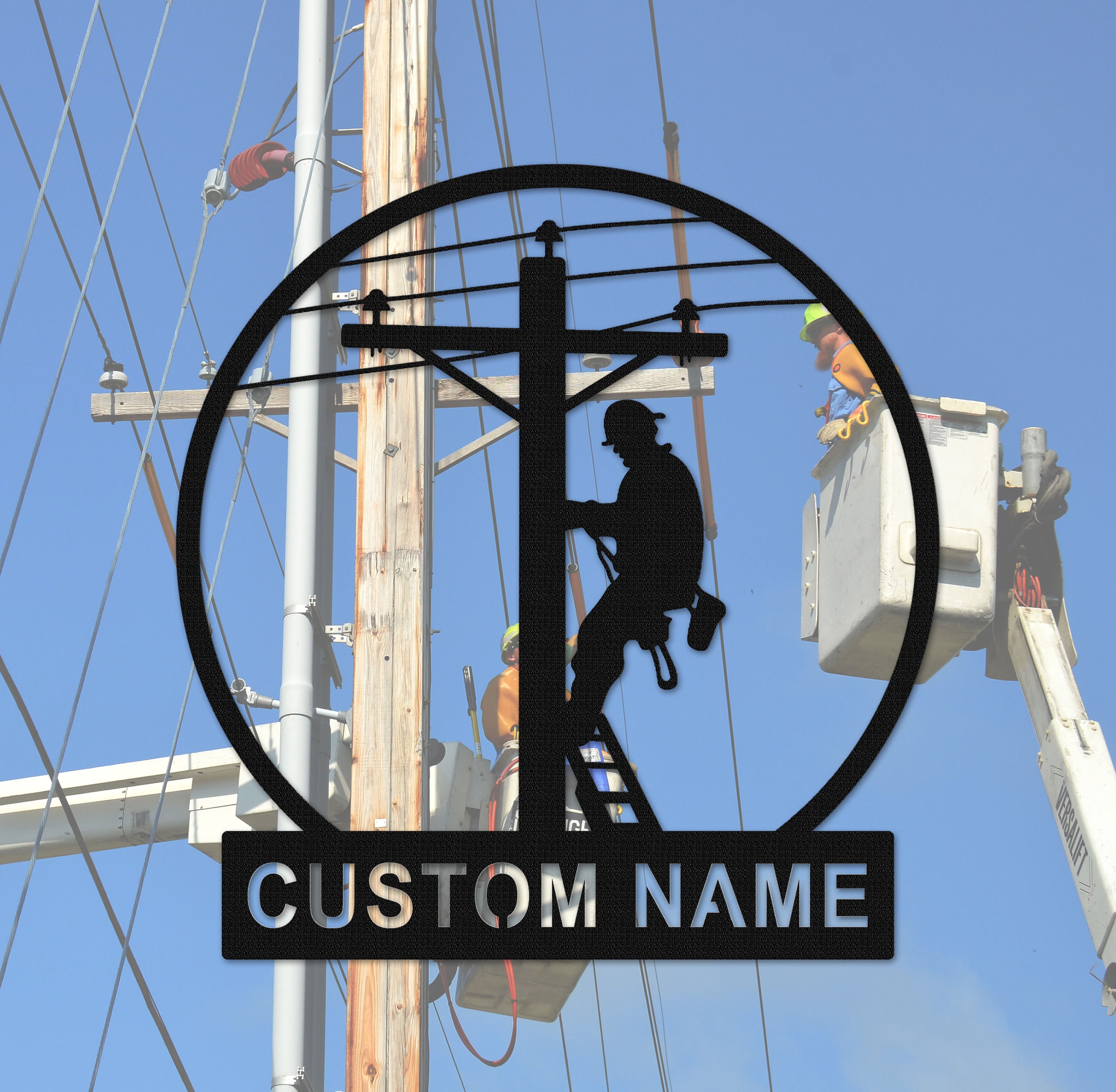 Custom Lineman Metal Sign,electrician Gift,personalized Lineman Wall ...