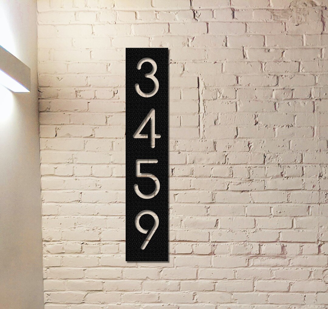 Custom House Number Metal Sign, Address Sign, Personalized House Number ...